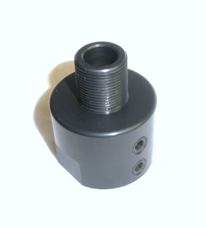Barrel Thread Adapter For AR15 Barrels – 1/2-28 Black